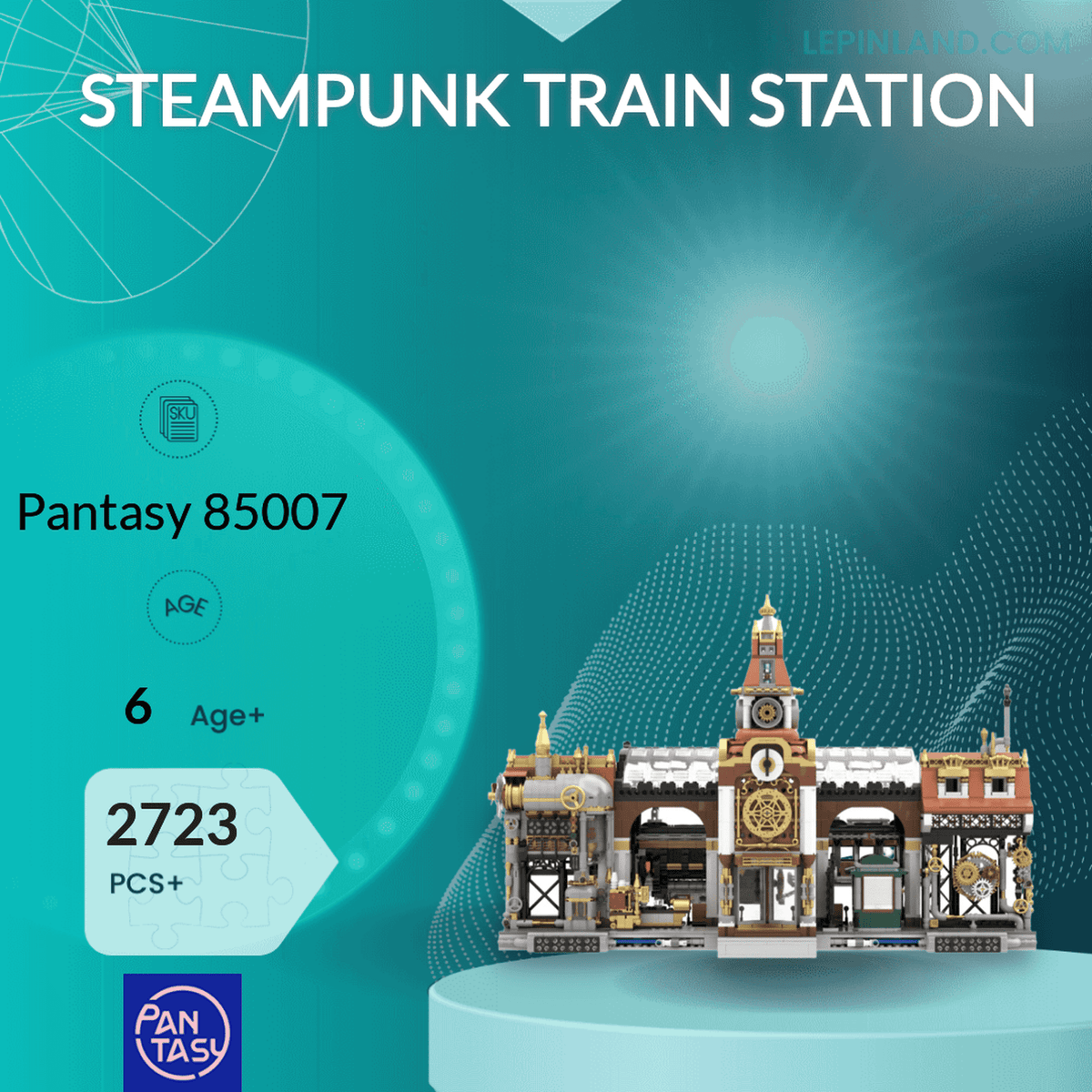 Pantasy Building Block, Steam Punk Series, Steampunk Train Station (85 ...